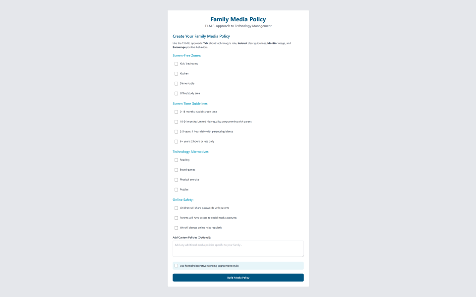 Family Media Policy | Parenting